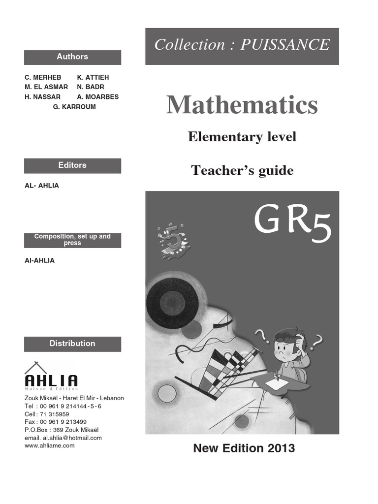5-Teachers Guide GR5 | PDF | Numbers | Arithmetic