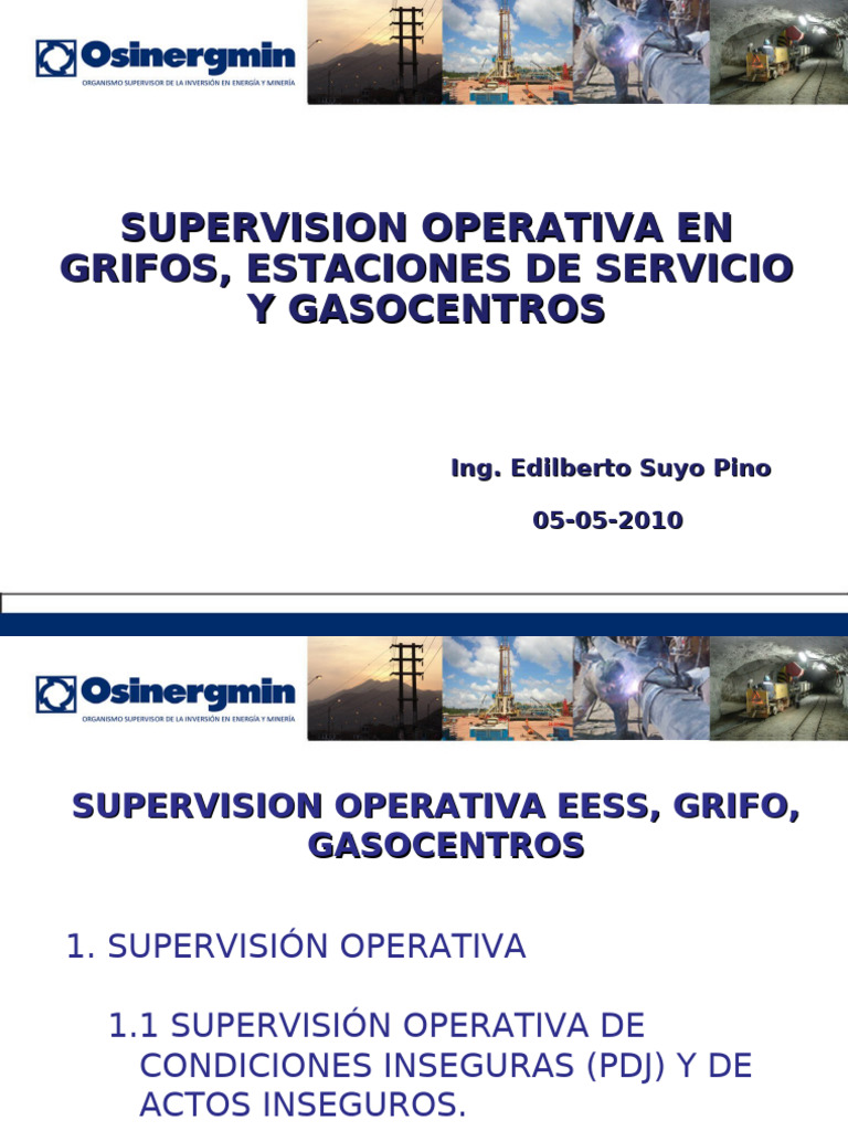 Supervision Operativa Eess, Grifos y GLP (Edilberto Suyo Pino) | PDF | Agua | Petróleo
