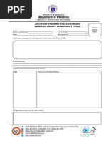 Post-Training Effectiveness Evaluation Form | PDF