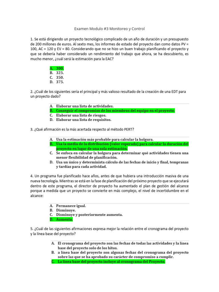 Examen Modulo 3 Ok 2.0 | PDF | Software | Presupuesto