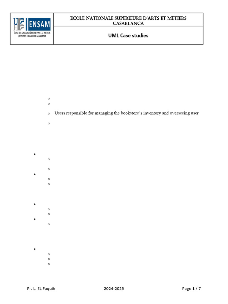 Poo TD2 | PDF | User (Computing) | Use Case
