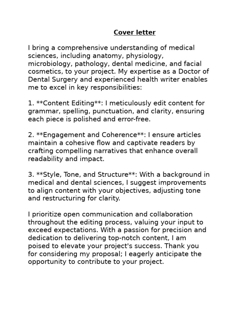 Cover Letter 5 | PDF