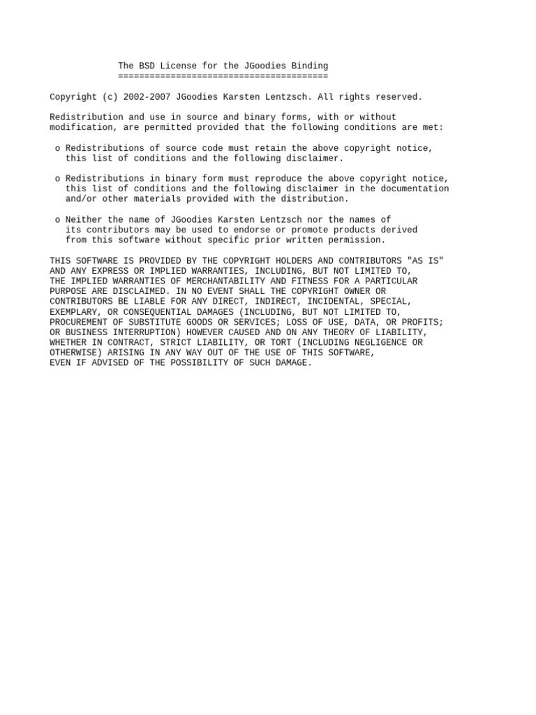 Binding LICENSE | PDF