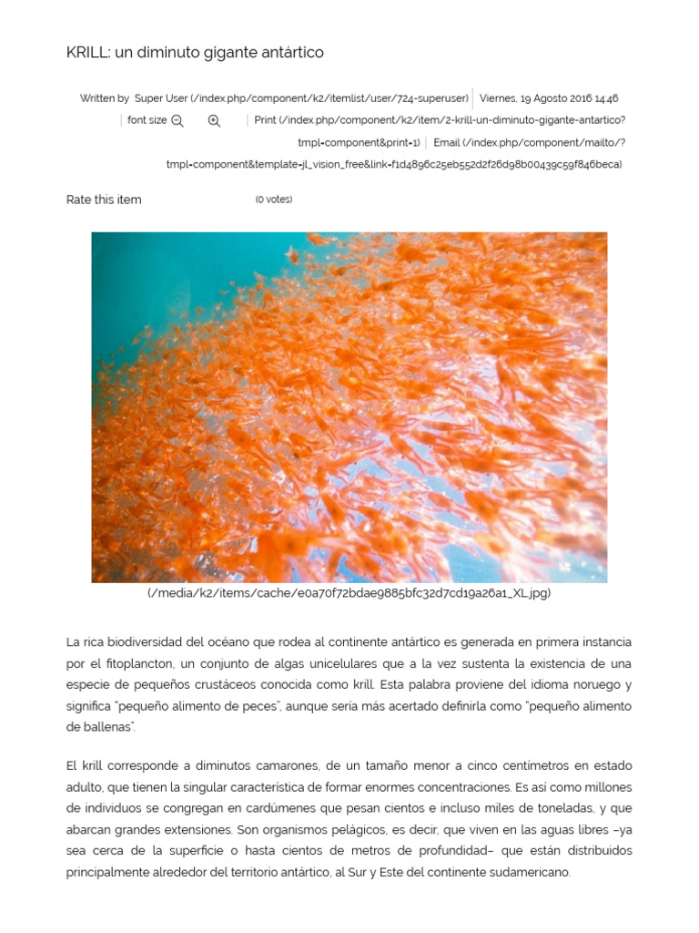 KRILL - Un Diminuto Gigante Antártico | PDF | Antártida | Ciencias de la Tierra
