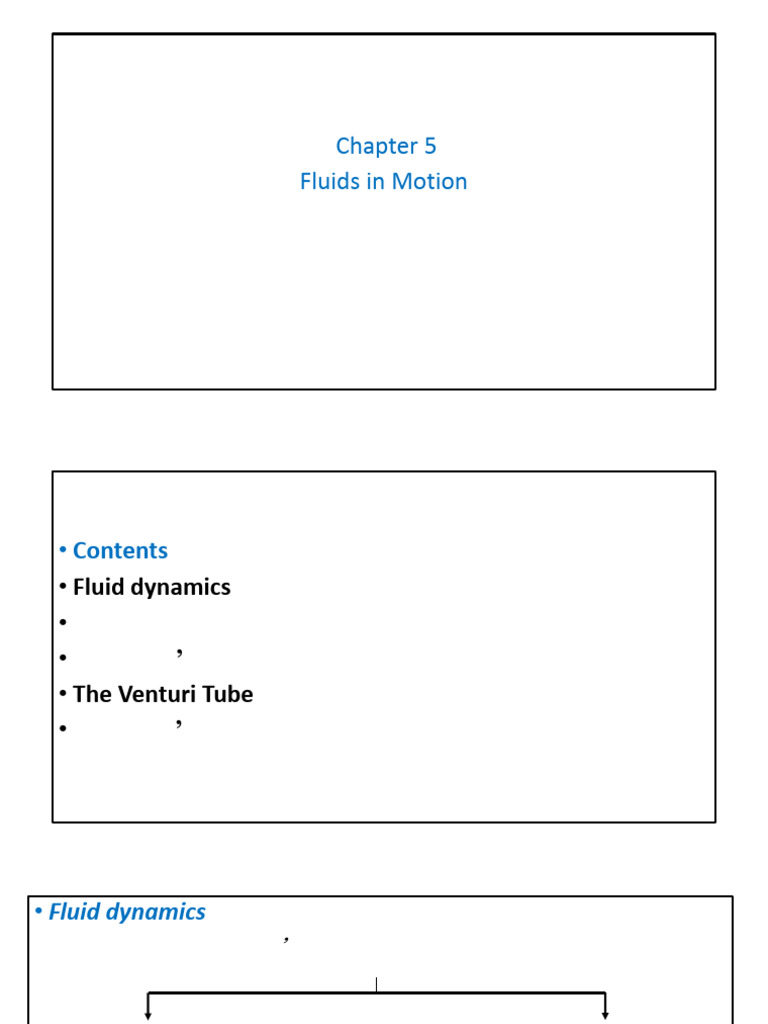 Ch.5 Fluids in Motion | PDF | Fluid Dynamics | Dynamics (Mechanics)
