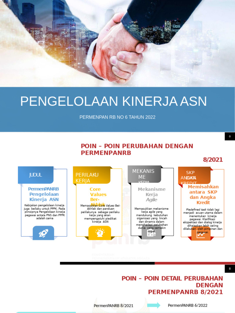 Materi Powerpoint Penyusunan SKP Permenpan 6 TH 2022 | PDF