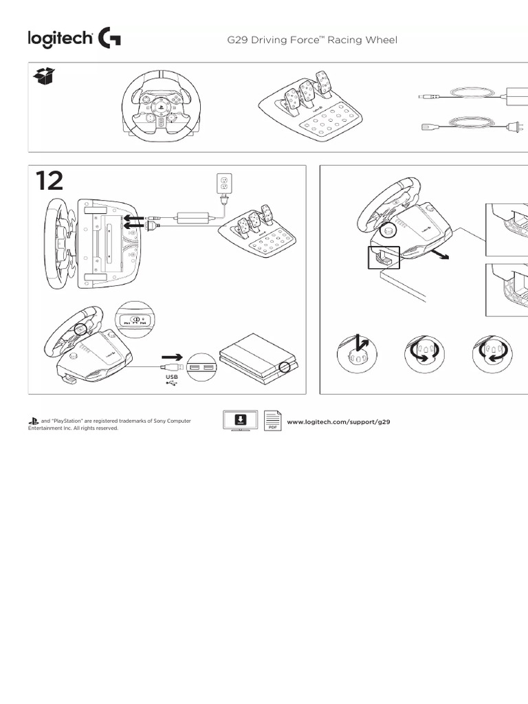 Manual de Instruções Logitech G29 (1 Páginas) | PDF | Games & Activities