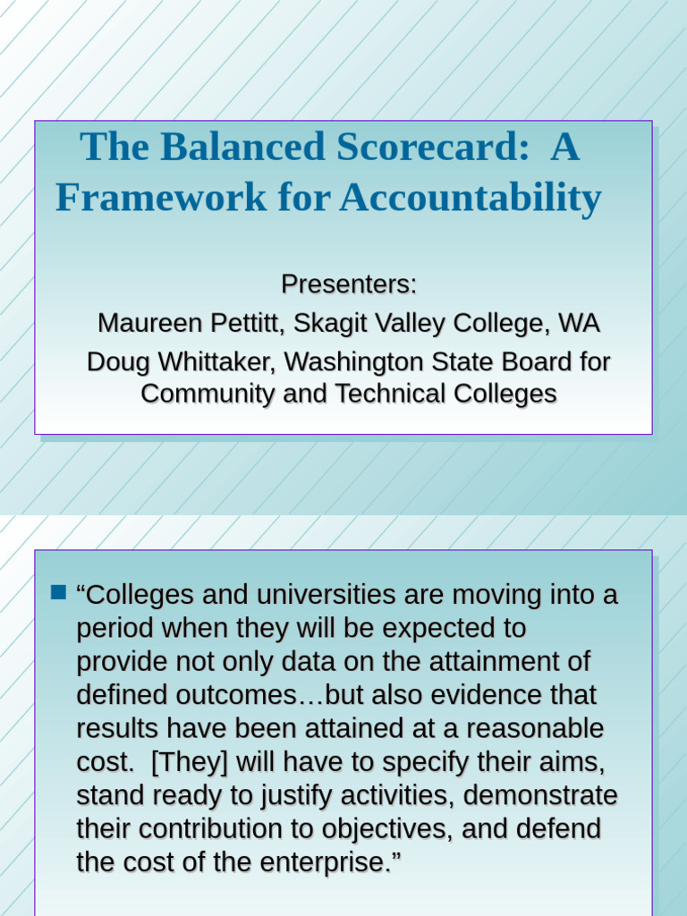 Balanced Scorecard for Higher Education | PDF | Strategic Planning ...