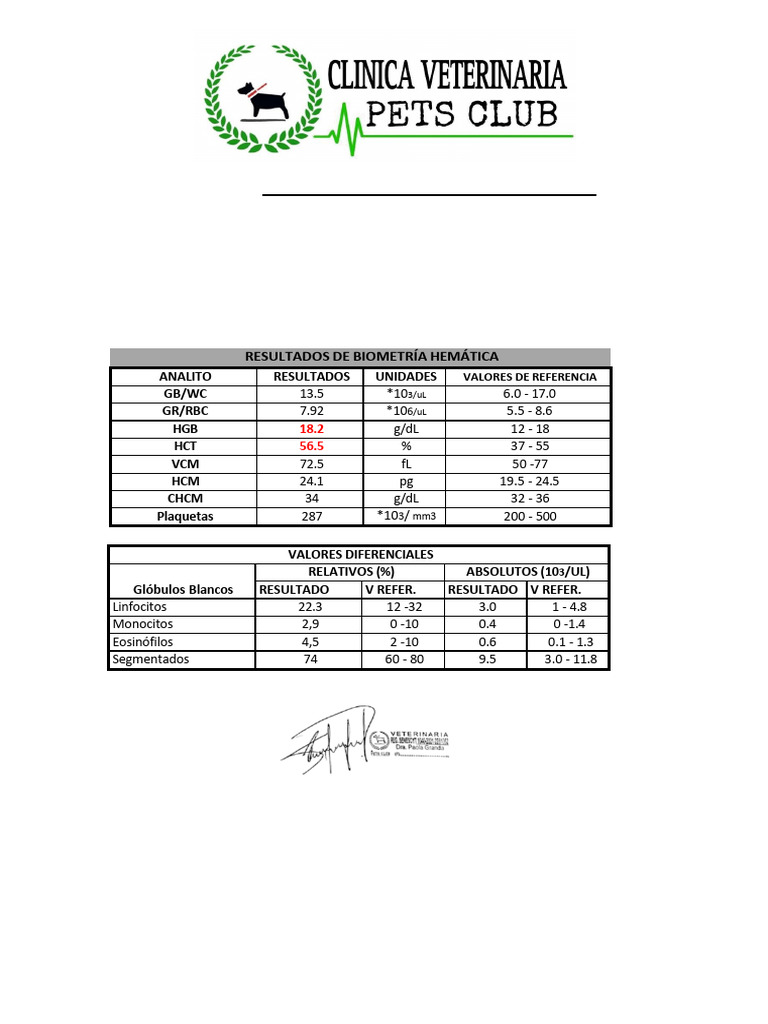 Resultados Lucy Suarez Felinos Examenos (Dra - Granda) | PDF