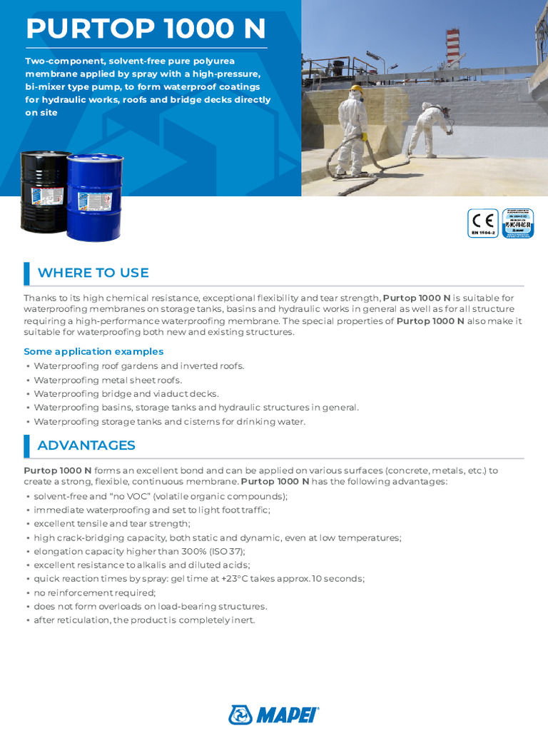 1 07506 Purtop-1000-N en | PDF | Epoxy | Concrete