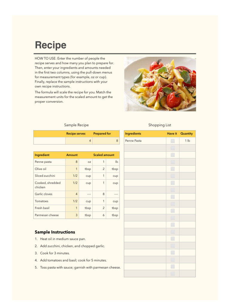 Open Recipe | PDF