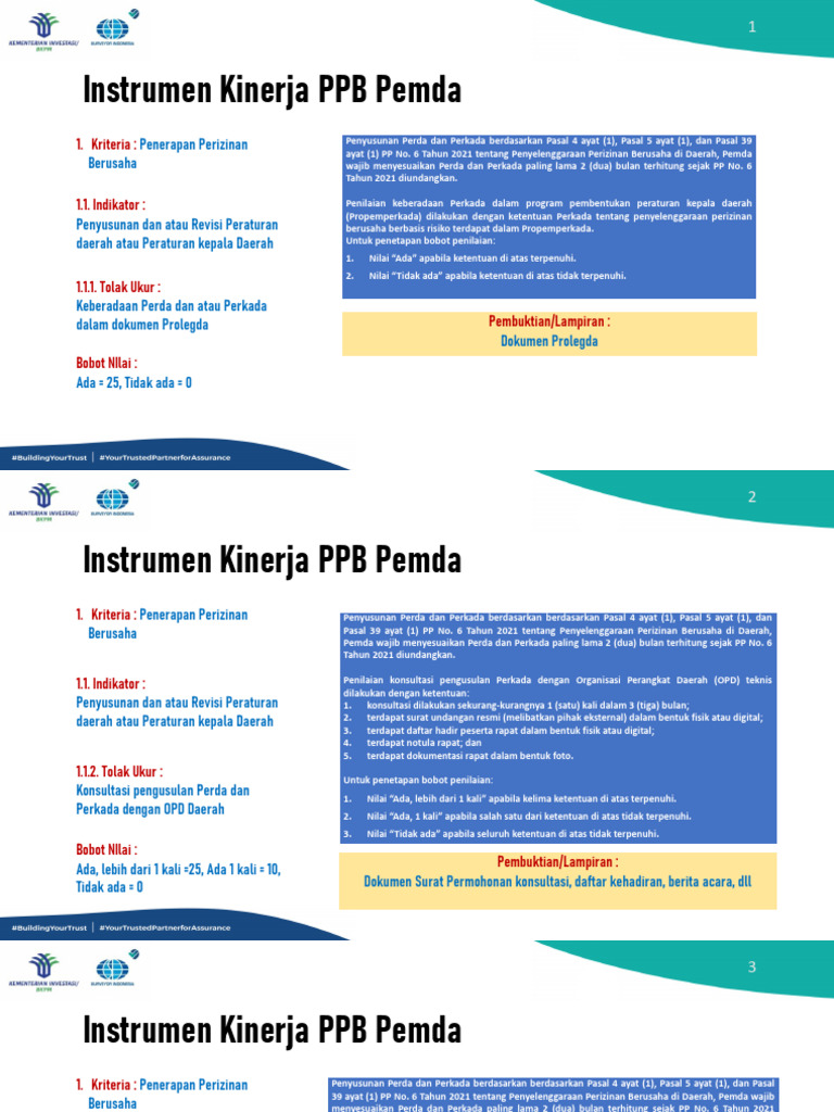 FINAL - Penjelasan Instrumen Kinerja PPB Pemda Tahun 2024 | PDF
