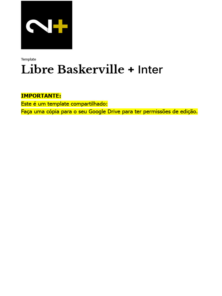 CV - Template - Libre Baskerville - Inter | PDF | Negócios