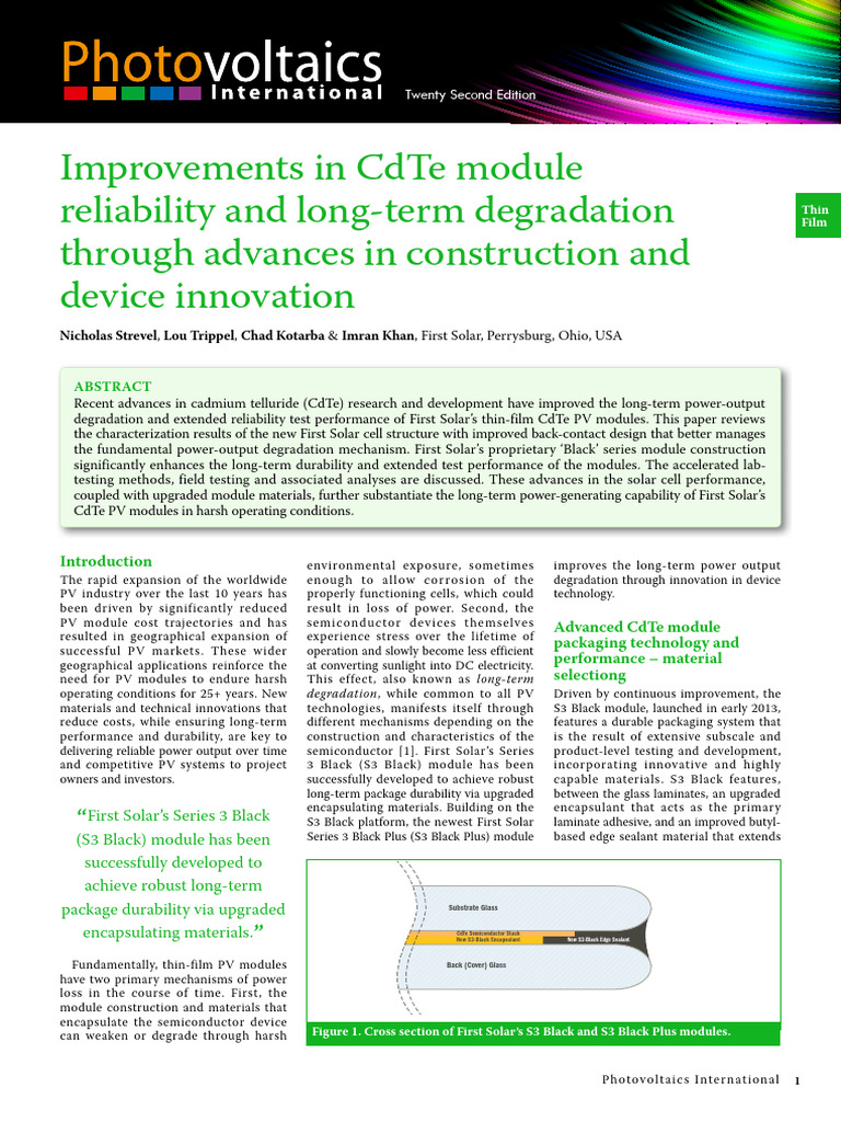 PVI 22 First Solar Reliability WhitePaper Lowres 1 | PDF ...