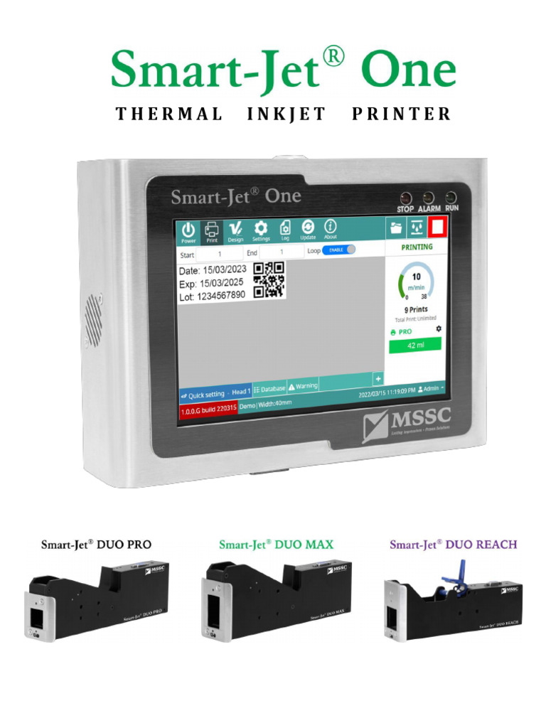 Smartjet One | PDF | Printer (Computing) | Computing