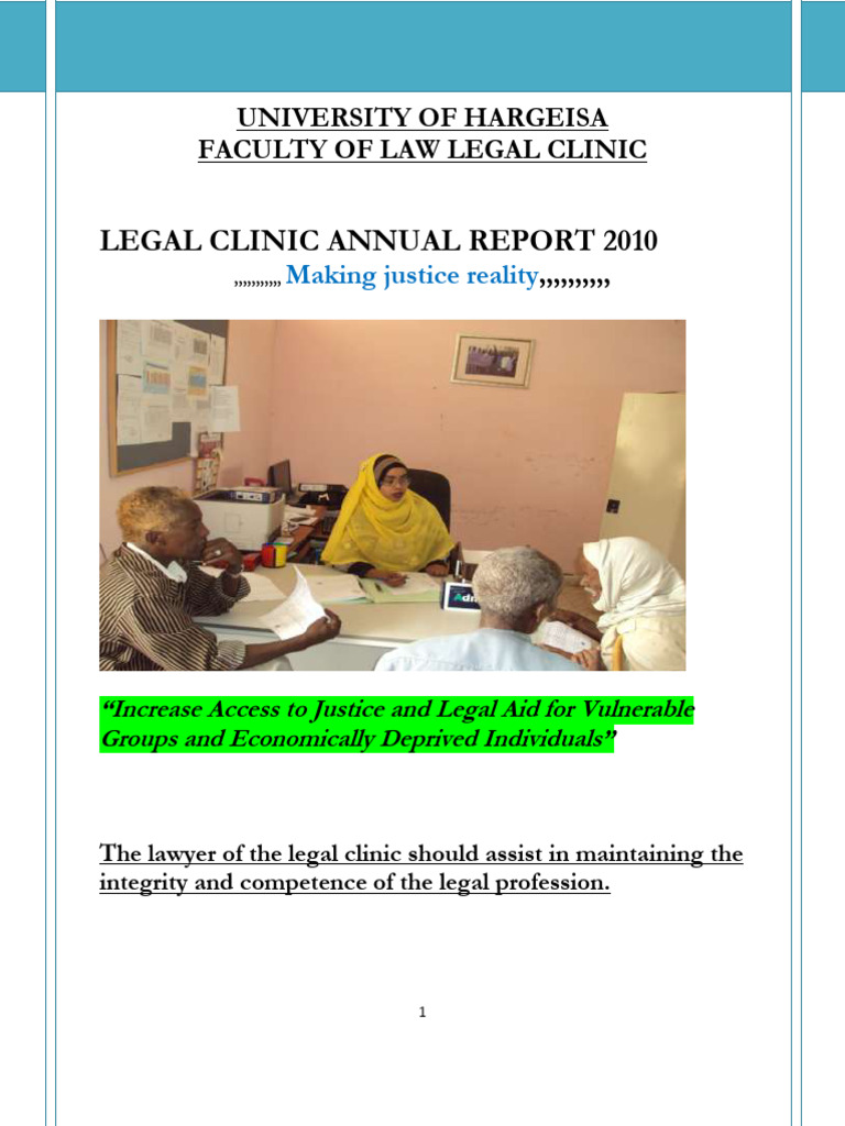 2010 Hargeisa Legal Clinic Report | PDF | Legal Aid | Lawyer