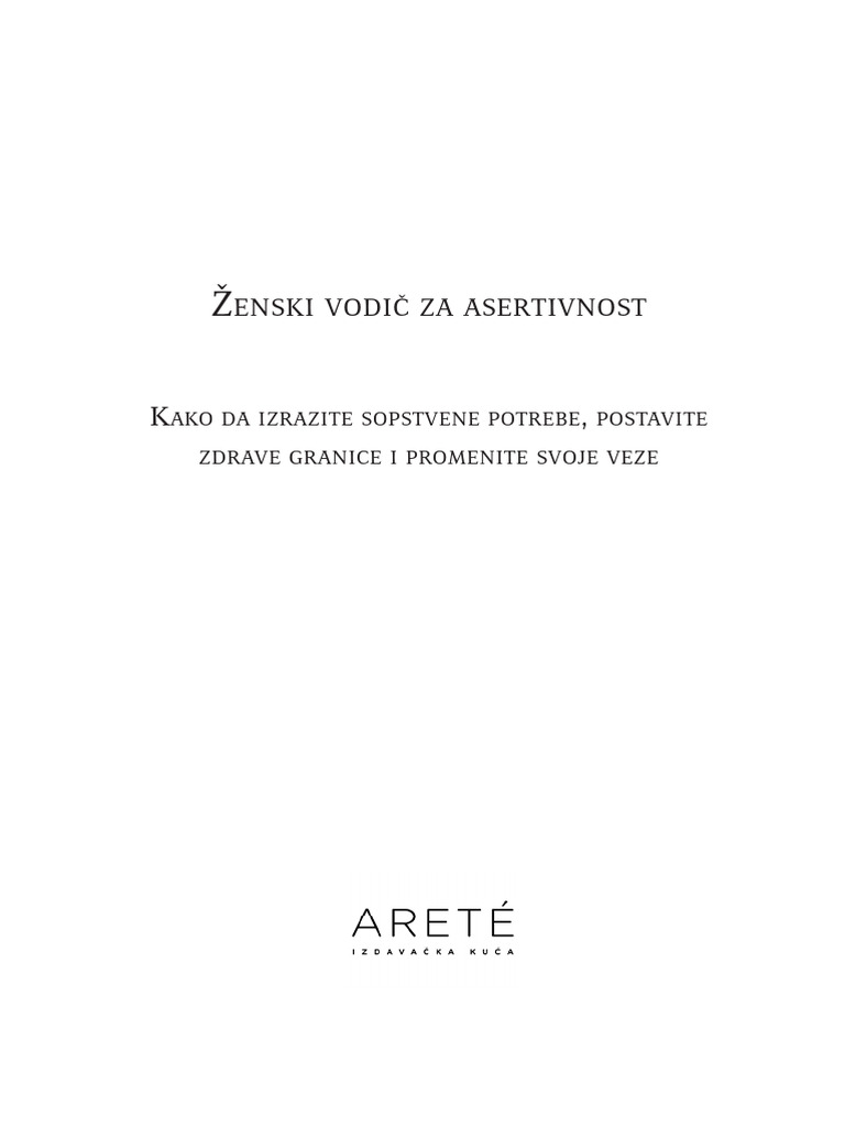 Knjiga Zenski Vodic Za Asertivnost Dzuli de Azevedo Arete Odlomak 25449 ...