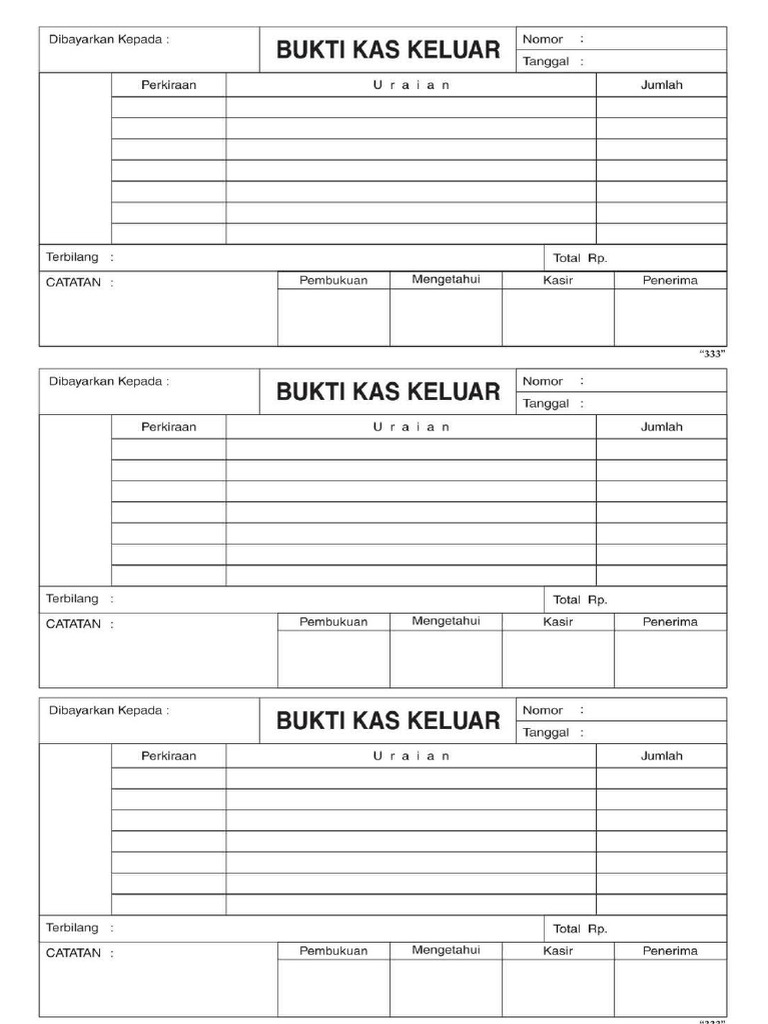 Bukti Kas Bank | PDF