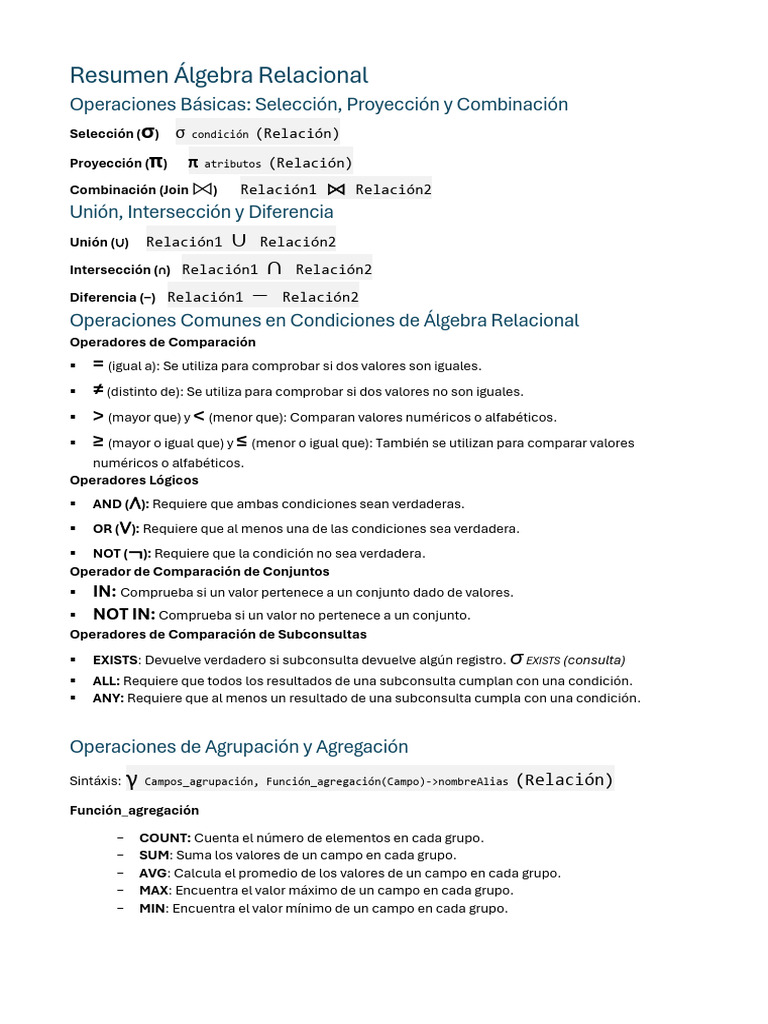 Hoja Resumen Examen Ud3 Ejemplo | PDF | Modelo de datos | Gestión de datos