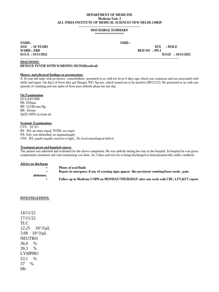 ab4 discharge | PDF | Causes Of Death | Medicine