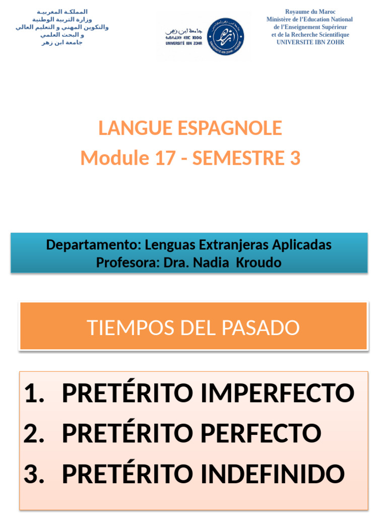 Tiempos del Pasado en Español | PDF | Verbo | Lingüística