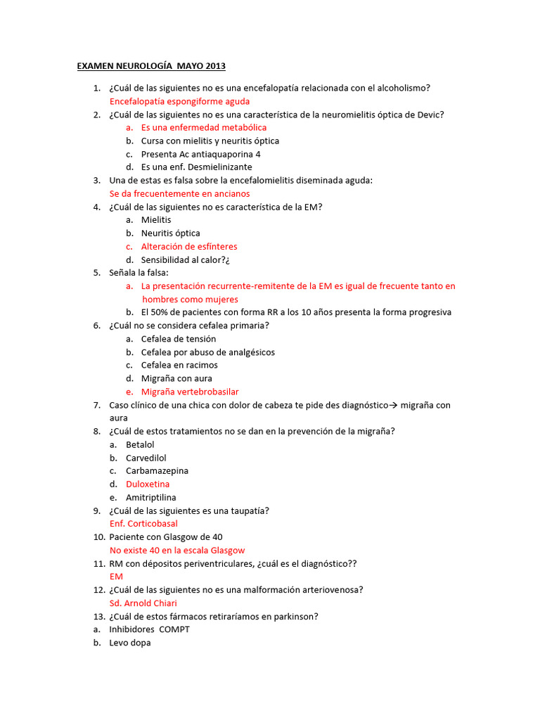 Neuro Examen | PDF | Dolor de cabeza | Migraña
