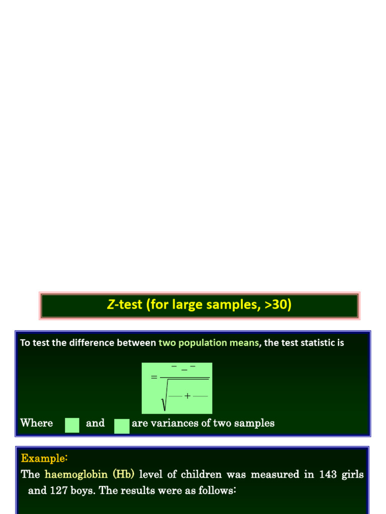Z-Test and T-Test Overview | PDF | Student's T Test | Research Methods