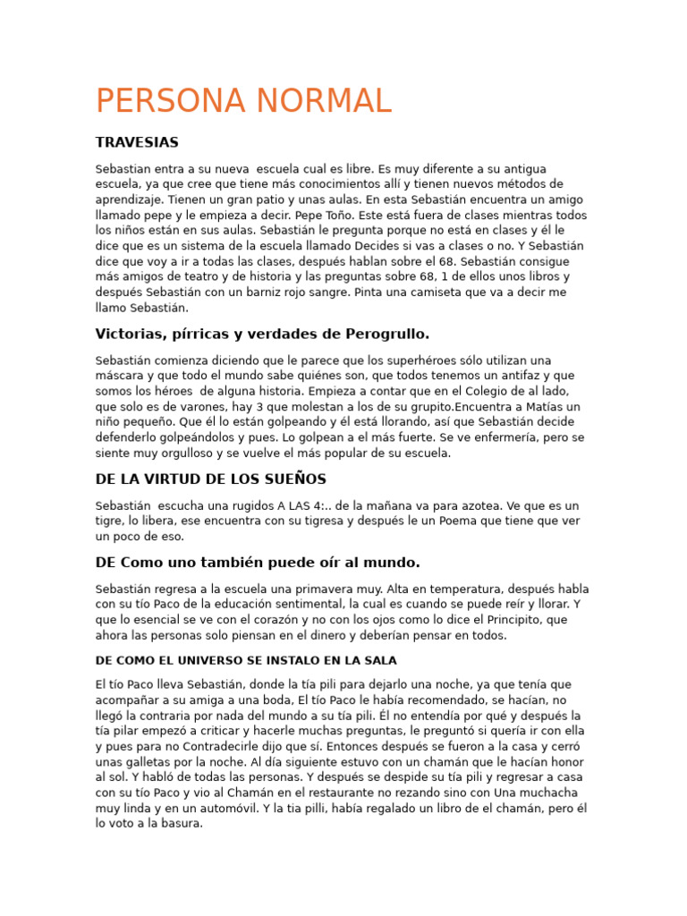 Persona Normal | PDF