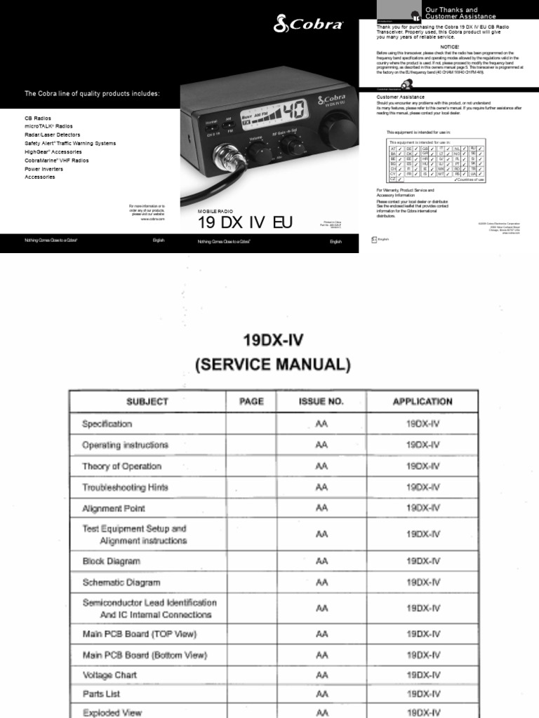 Radio CB Cobra 19 DX | PDF