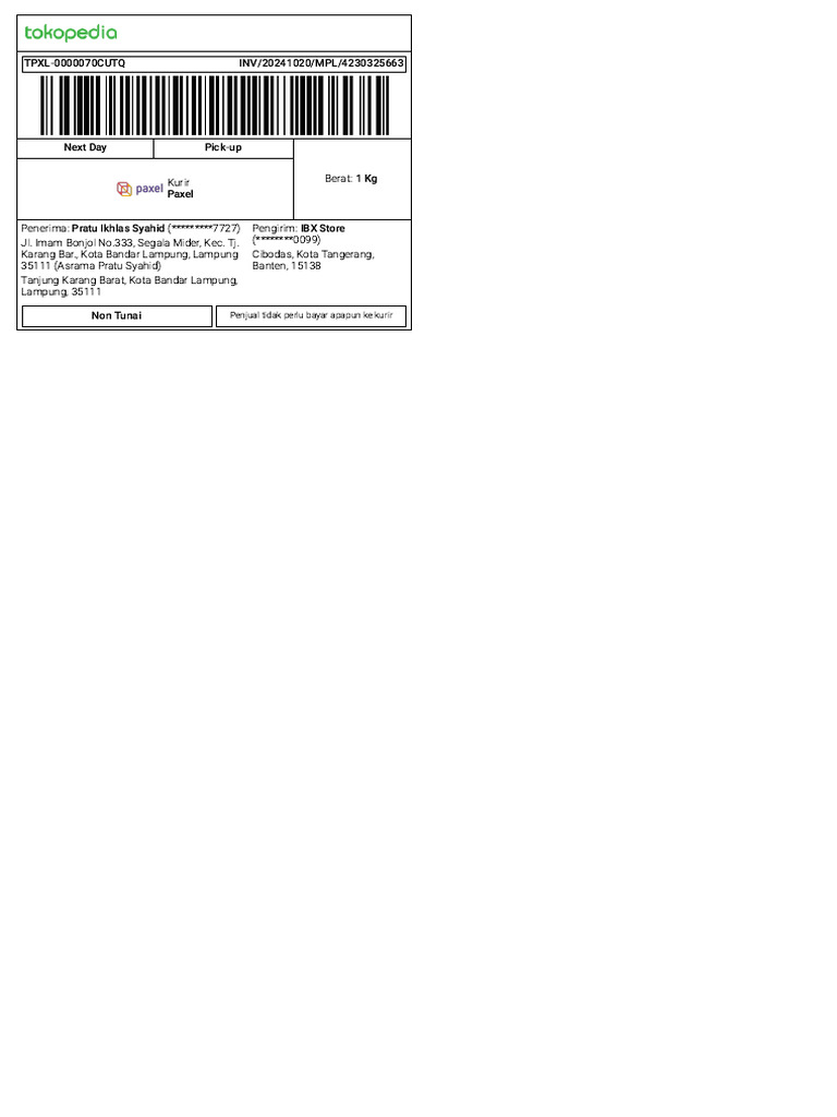 Nomad Shipping Label | PDF