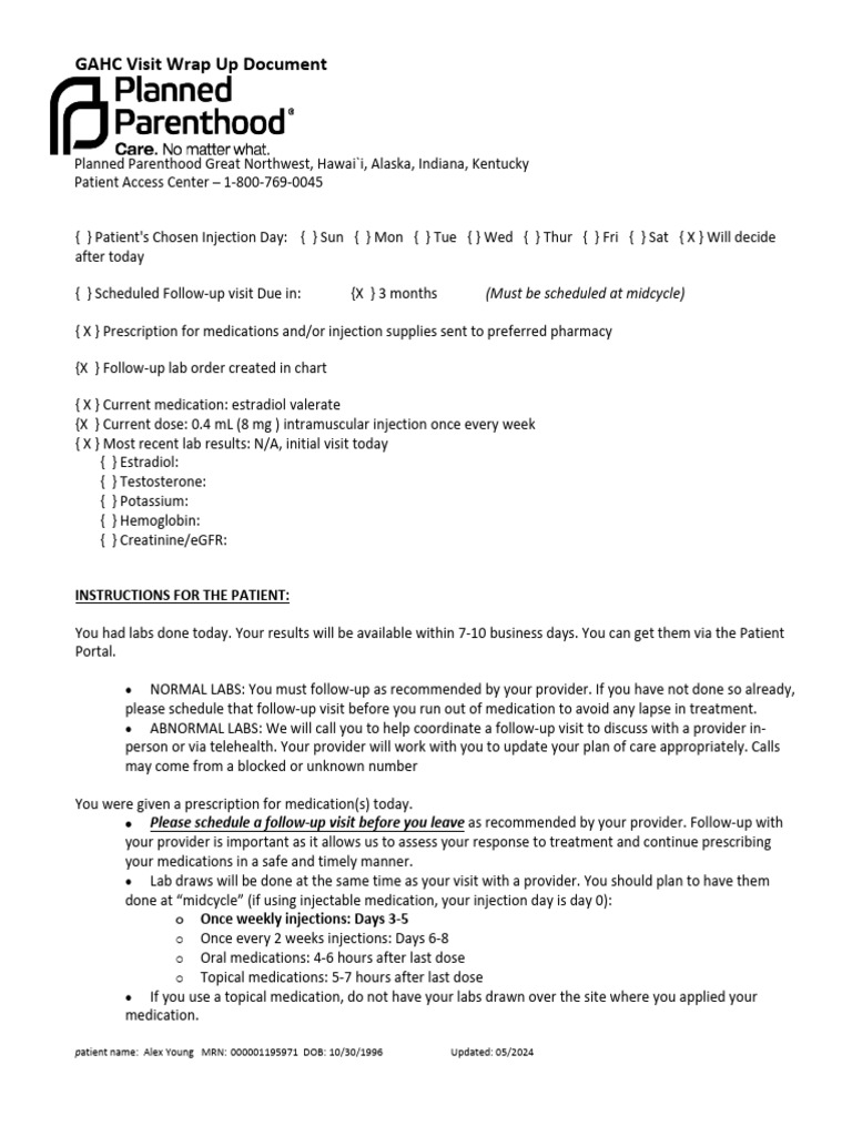 GAHC Visit Wrap Up-1 | PDF | Wellness