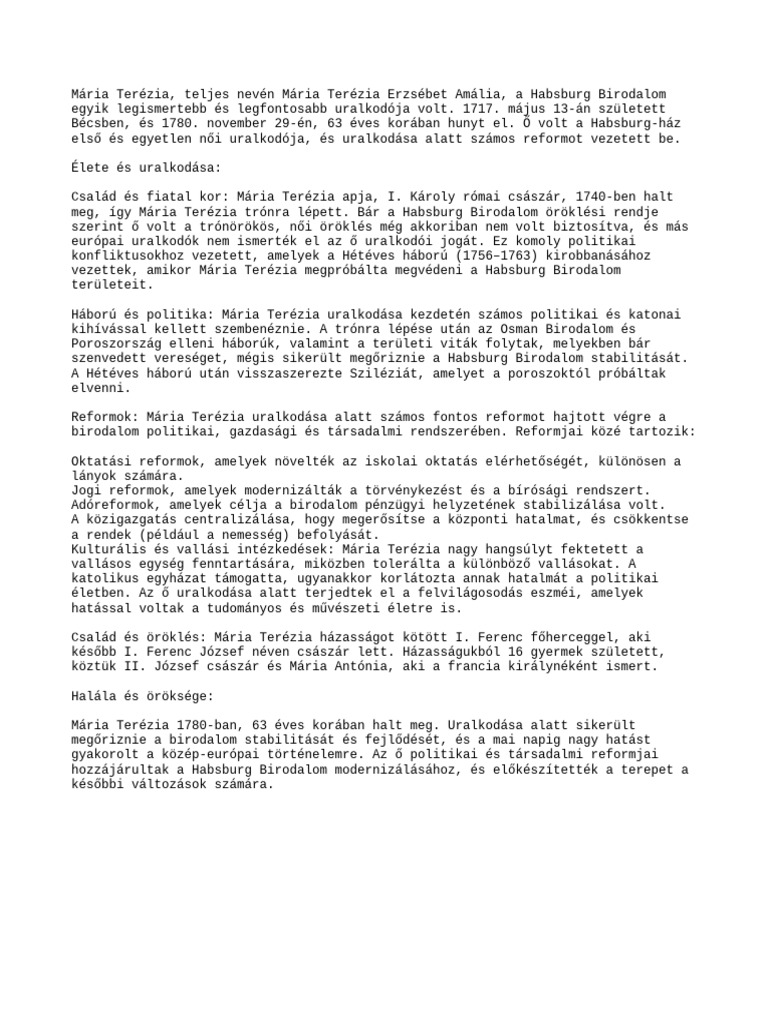 Mária Terézia | PDF