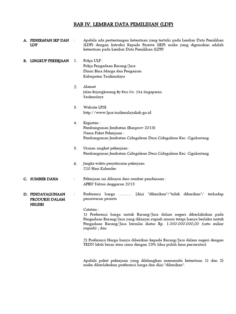 Bab Iv LDP | PDF