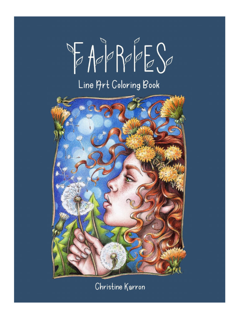 Fairies Line Art Coloring Book | PDF