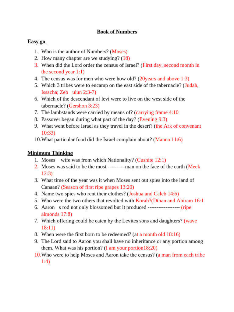 Book of Numbers | PDF | Book Of Numbers | Aaron