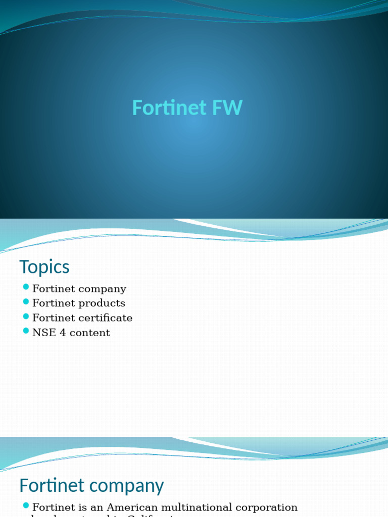 3 Fortinet FW | PDF
