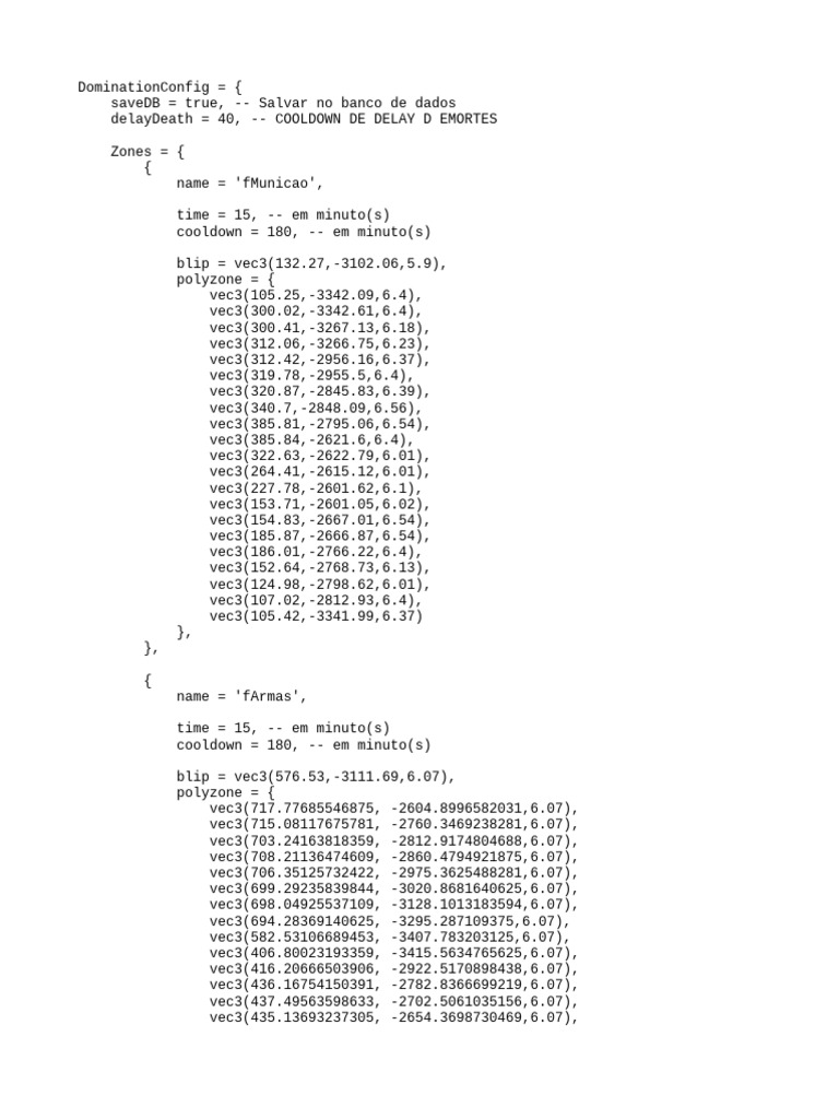 Configuration For Base FiveM | PDF