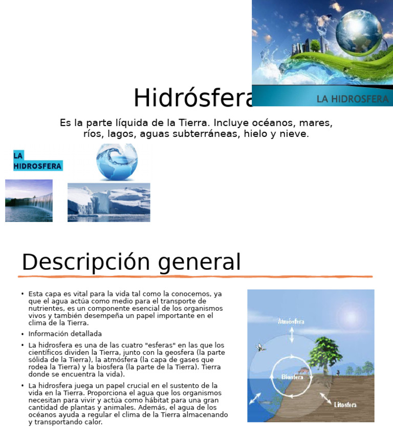 Importancia de la Hidrosfera | PDF