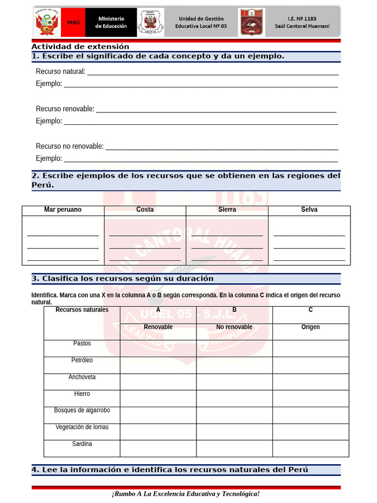 Fichas de Trabajo Ps 15 | PDF | Perú | Los bosques