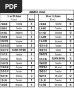 2024-2025 Bell Schedule | PDF