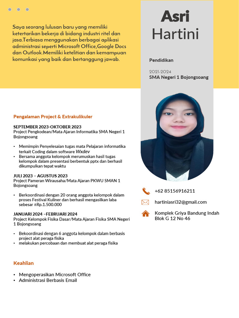 CV Asri Hartini | PDF