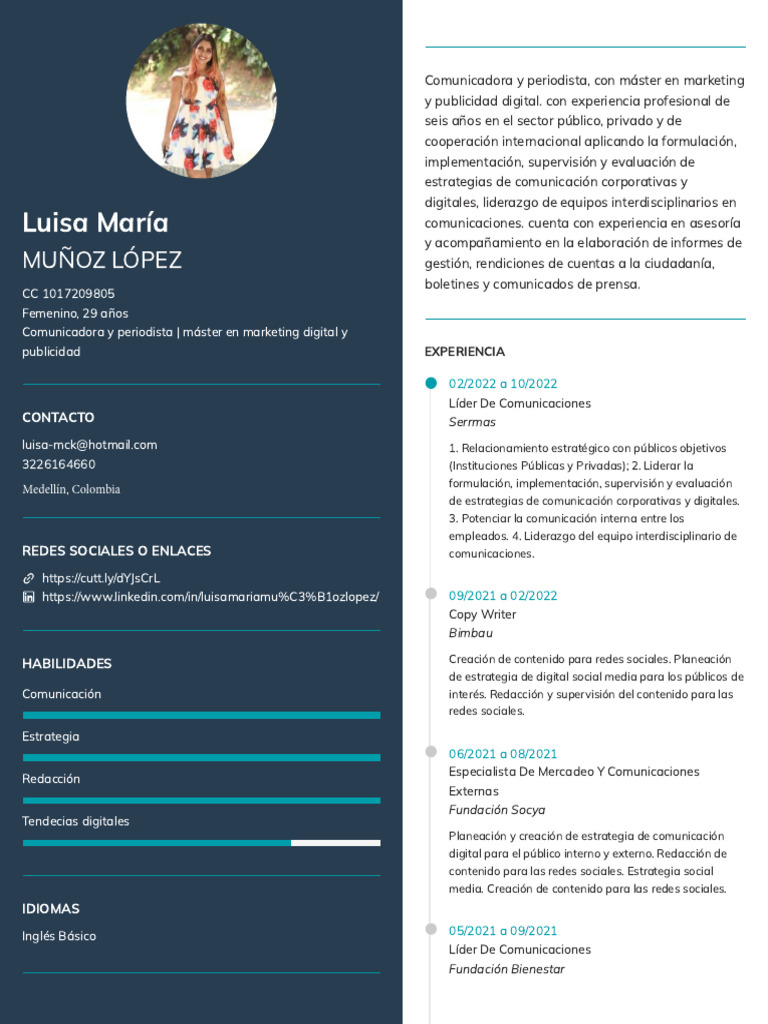 CV Luisa María Muñoz López 030123 | PDF