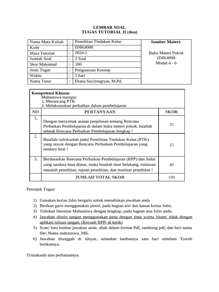 Tugas Tutorial 2 - IDIK4008 - PTK | PDF | Karier & Perkembangan