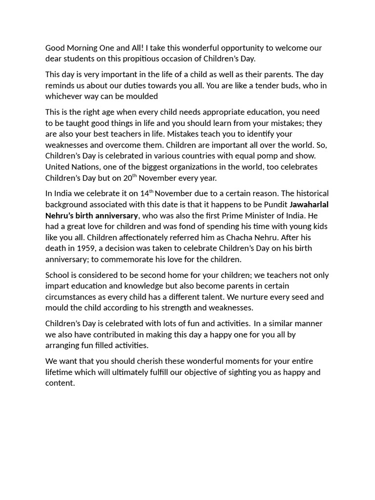 Speech | PDF | Wellness