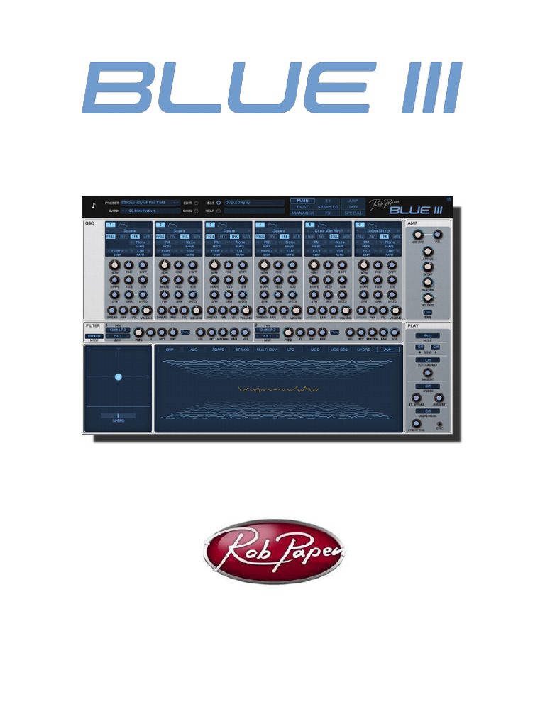 Rob Papen BLUE-III User Manual | PDF | Synthesizer | Filter (Signal ...