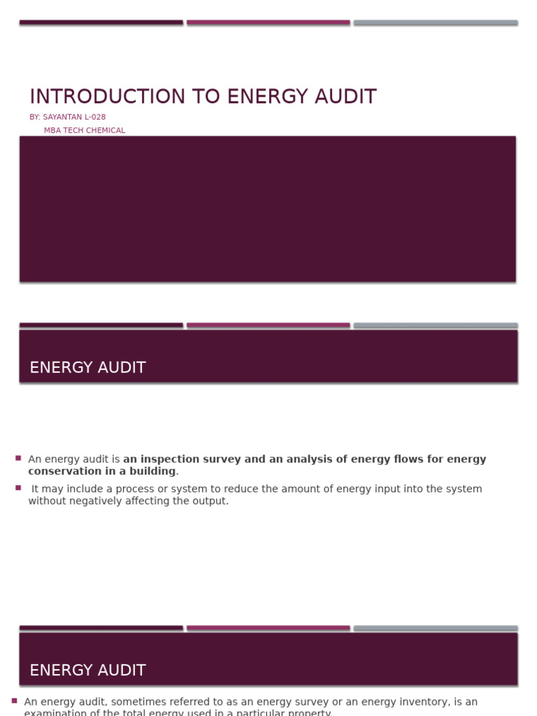 Energy Audit: A Comprehensive Guide | PDF | Audit | Energy Conservation