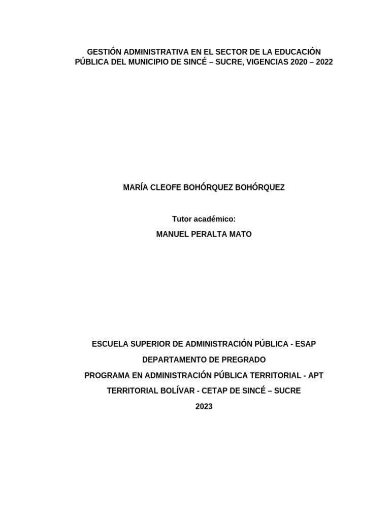 Monografía Maria Bohorquez | PDF | Educación de la primera infancia ...