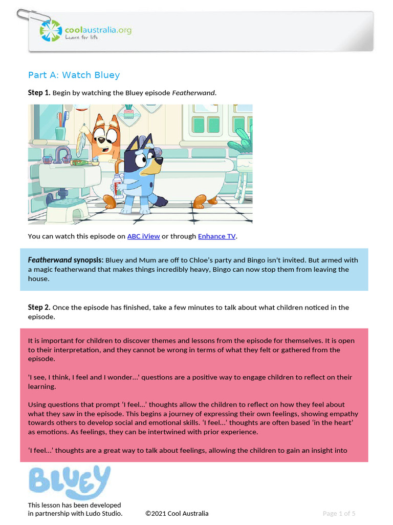 06 - Bluey Featherwand Inclusivity Early Learning-Teacher Worksheet ...