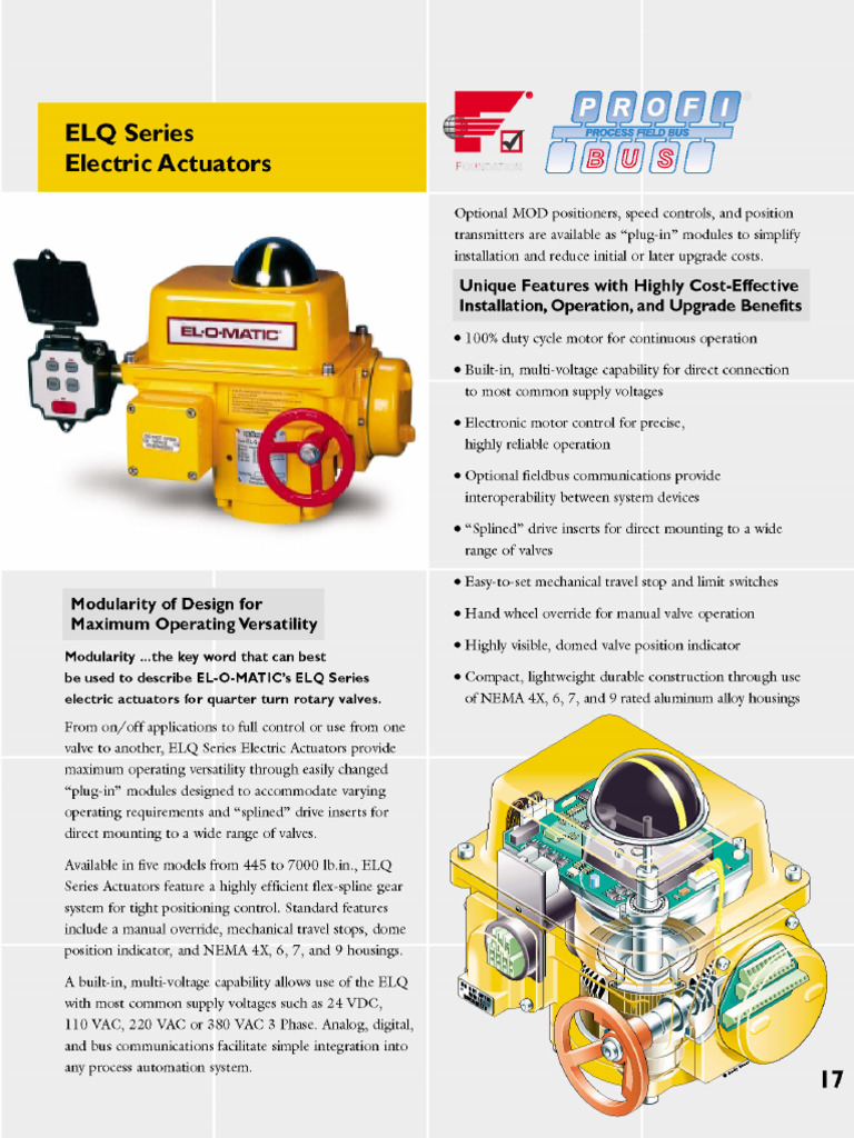 EL O MATIC ELQ Series Electric Actuators | PDF