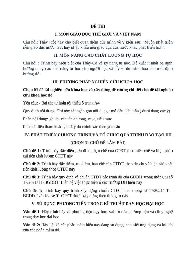 Đề Thi NVSP K05.2024 | PDF